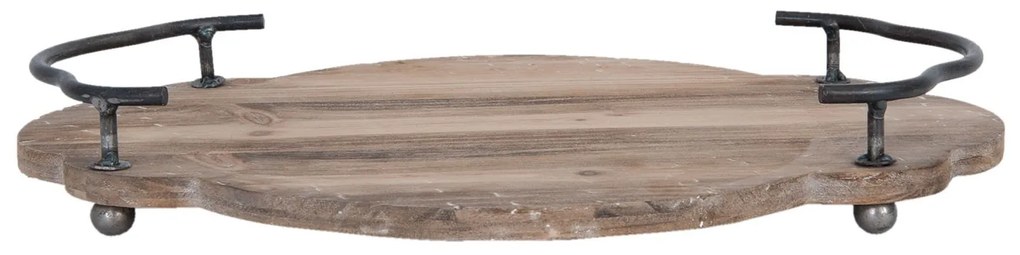 Dřevěný servírovací podnos - 37*27*5 cm Clayre & Eef