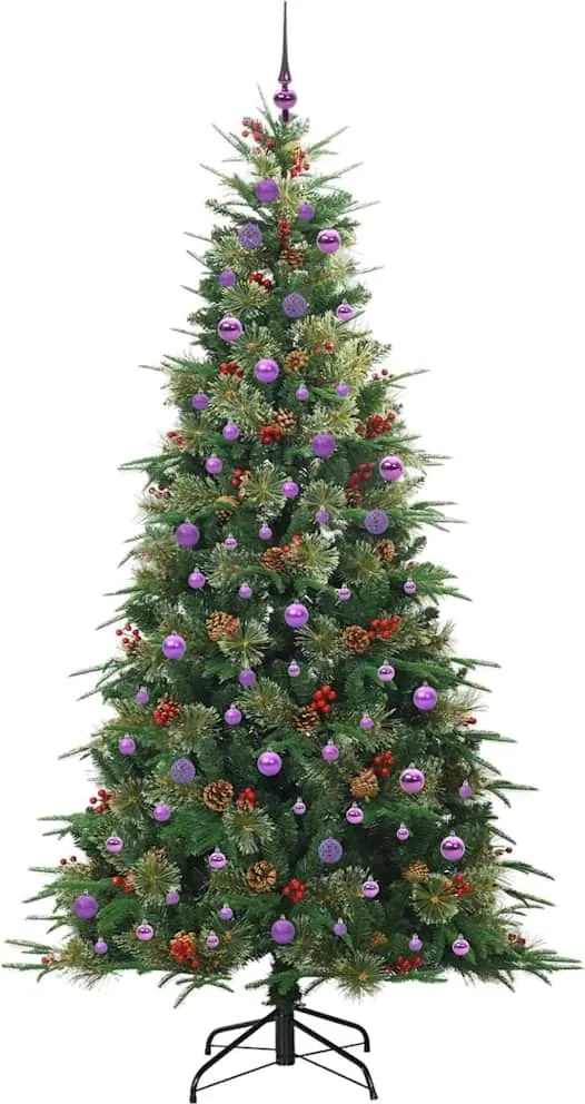Umělý Skládací Vánoční Strom s stojanem Zelená 240 cm PE a PVC 3397451