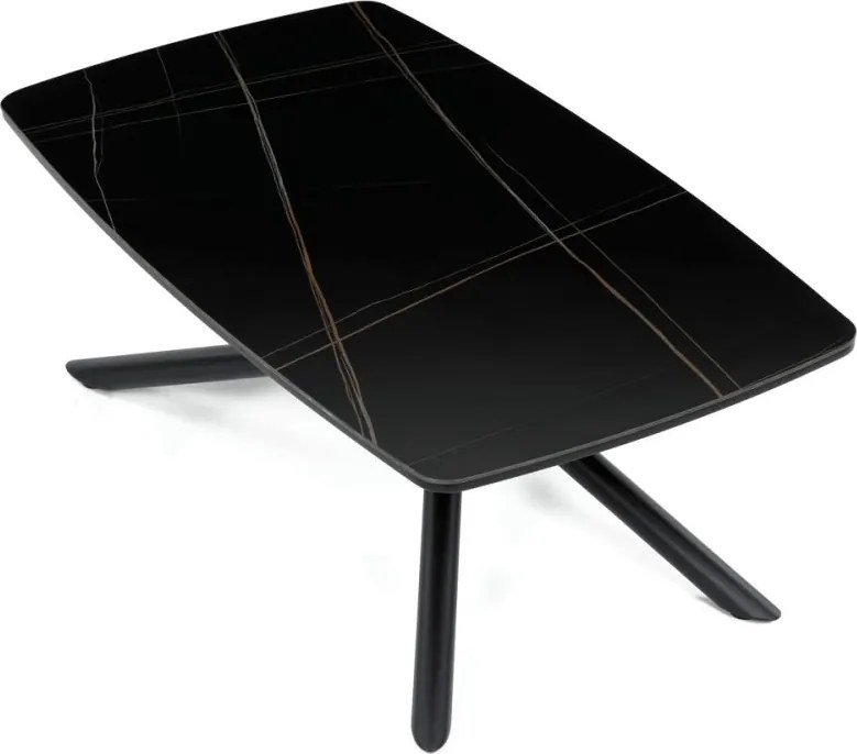 Konferenční stolek AHG-X7227 BK, slinutá keramika, mramor (120 x 70) cm