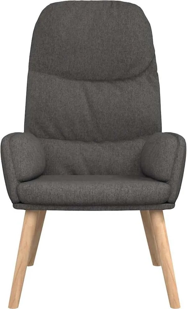 Relaxační křeslo tmavě šedé textil 340991