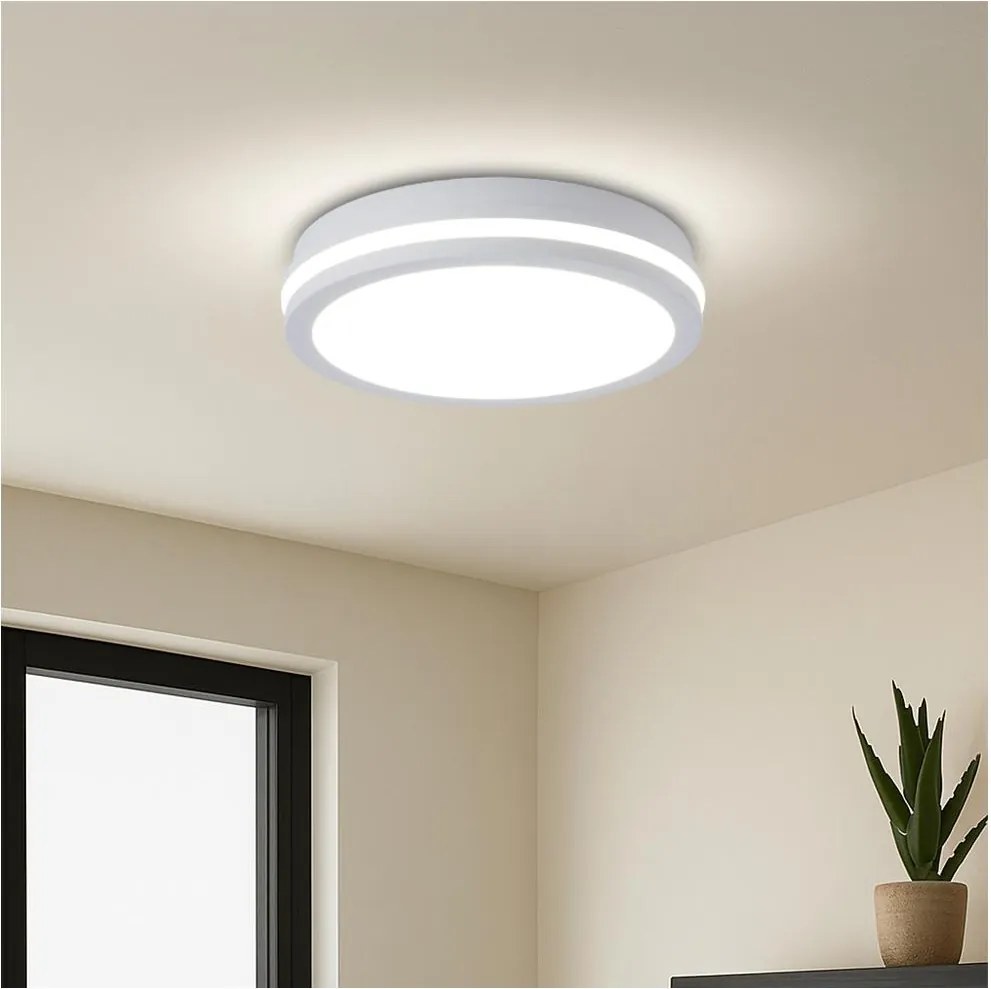 Brilagi - LED Venkovní svítidlo se senz. BENE LED/24W/230V pr. 26 cm bílá IP54