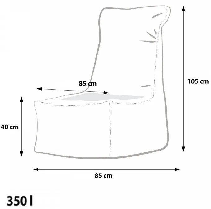 EF1023 Ecopuf Sedací vak ECOPUF - ELEGANT - ekokůže E20 - Tyrkysová