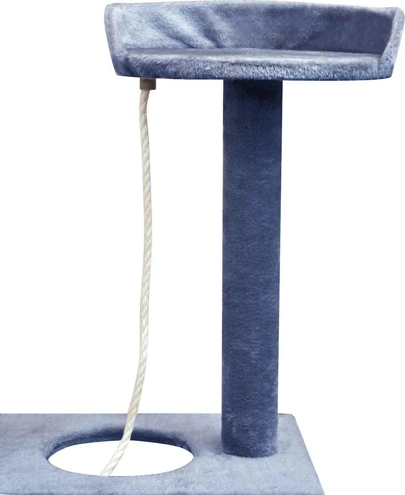 Škrabadlo pro kočky se sisalovými sloupky, 150 cm, tmavě modrá 170489