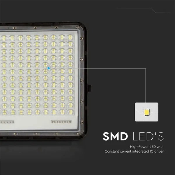 LED Venkovní solární reflektor LED/30W/3,2V 4000K černá + DO