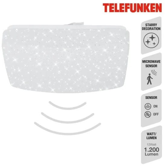 Telefunken 601906TF - LED Stropní svítidlo se senzorem LED/12W/230V 4000K
