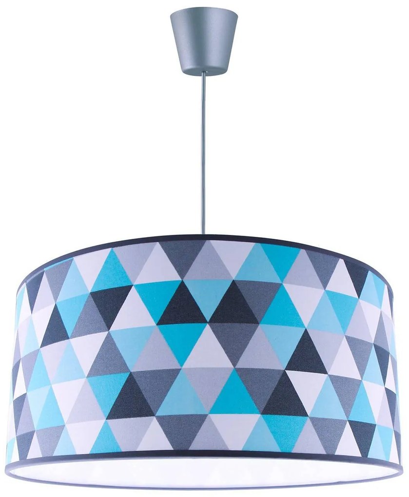 Závěsné svítidlo GARO, 1x textilní stínítko se vzorem (výběr ze 3 barev), (výběr ze 3 barev konstrukce), (fi 44cm)