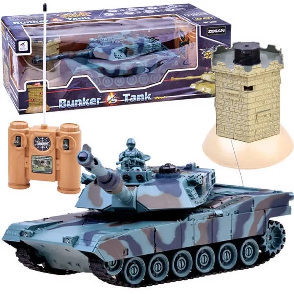 Dálkově ovládaný tank + bitevní bunkr RC0424