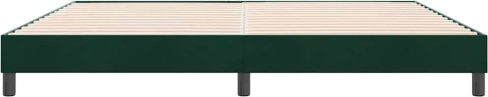 Postel Box Spring bez matrace tmavě zelená 180x220 cm samet 3315888
