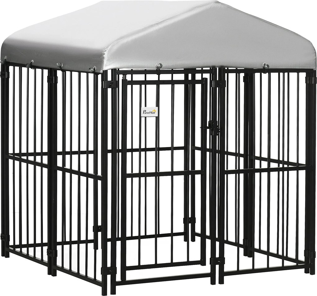 PawHut Kotec pro malé a střední psy, psí dům se střechou pro psy a slepice, 122x122x138cm | Aosom
