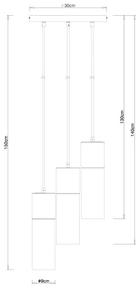 Globo 21000-3HN - Lustr na lanku ANNIKA 3xE27/25W/230V pr. 30 cm chrom