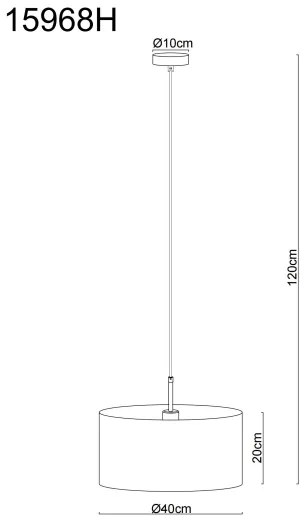 Globo 15968H - Lustr na lanku DELEON 1xE27/60W/230V
