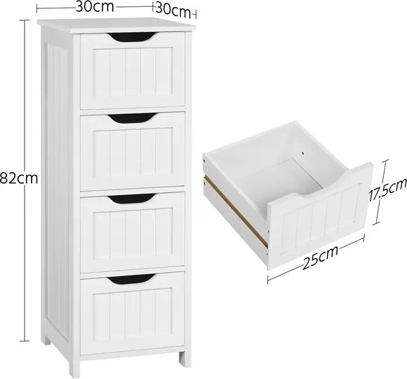 Koupelnová skříňka Yaheetech – bílá (267482494671)