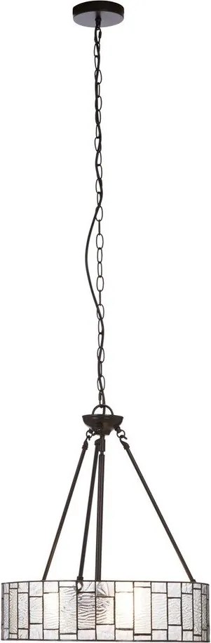 Kovové závěsné svítidlo se skleněným stínidlem ø 46 cm Waldorf – Premier Housewares