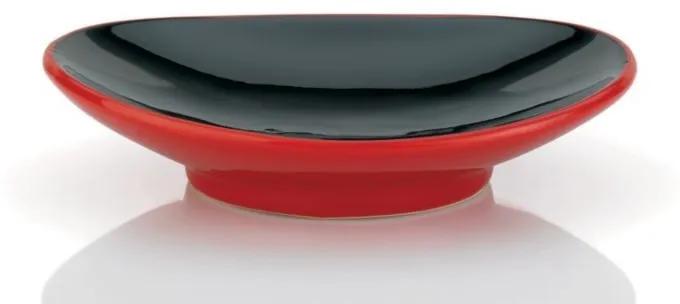 Miska na mýdlo ATLANTA keramika červená/černá KELA KL-21755