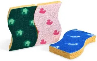 Spontex Sweet Home houbička na nádobí (3 ks)