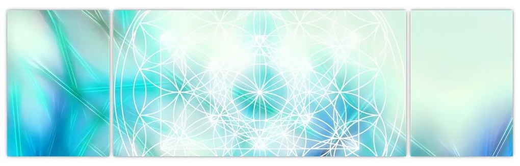 Obraz - Merkaba v tyrkysovém pozadí (170x50 cm)