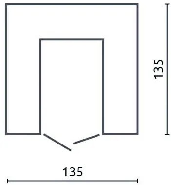 Šatní skříň kombinovaná tmavá Saturn - levá/pravá