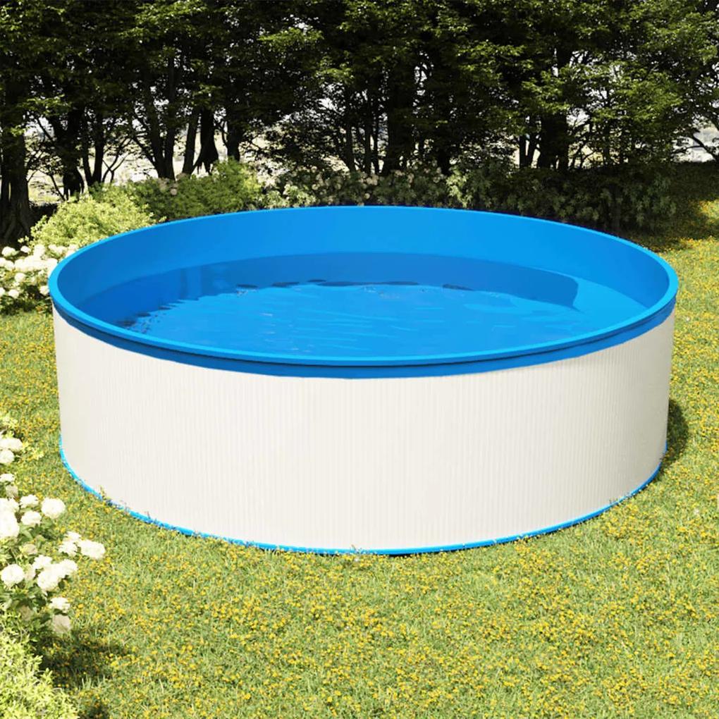 vidaXL Nadzemní bazén se závěsným skimmerem a čerpadlem 350x90 cm [3070801] Barva: Šedá