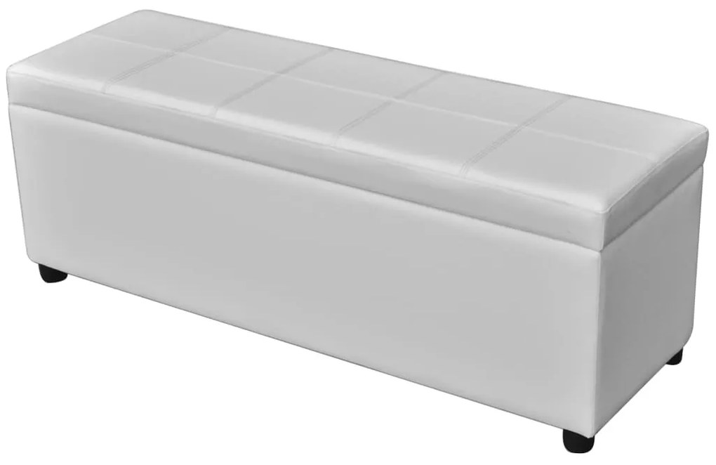 241062 vidaXL Dlouhá lavice s úložným prostorem dřevěná bílá