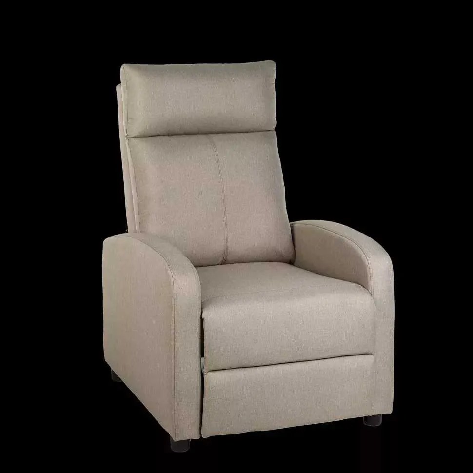 LuxuryForm DESIGN Televizní křeslo RUFO s polohováním - béžové