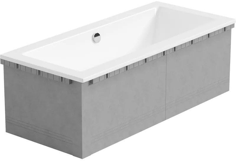 Mexen X-ST, polystyrenový plášť na obdélníkovou vanu 160-190 x 70-90 cm, bílá, 55021-00