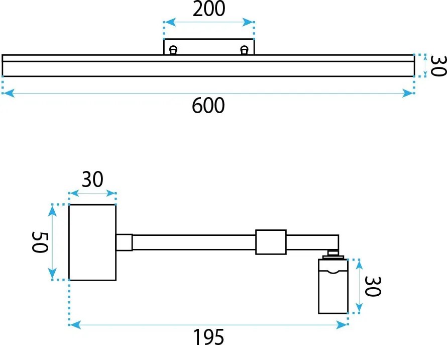 Toolight Rea, Koupelnové nástěnné LED svítidlo APP1870-1W 60cm CHROME, OSW-66026