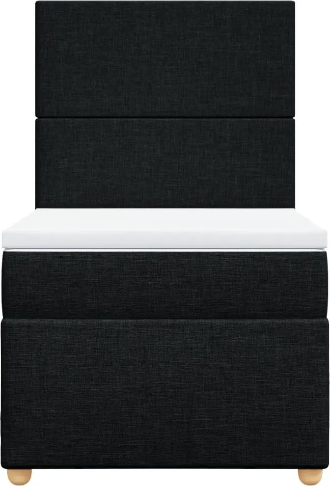 Box spring postel s matrací černá 100 x 200 cm textil 3291186