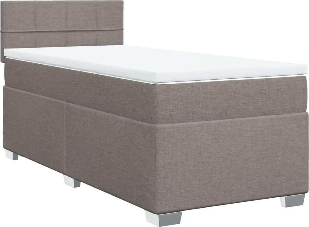 Box spring postel s matrací taupe 90x200 cm textil 3288075