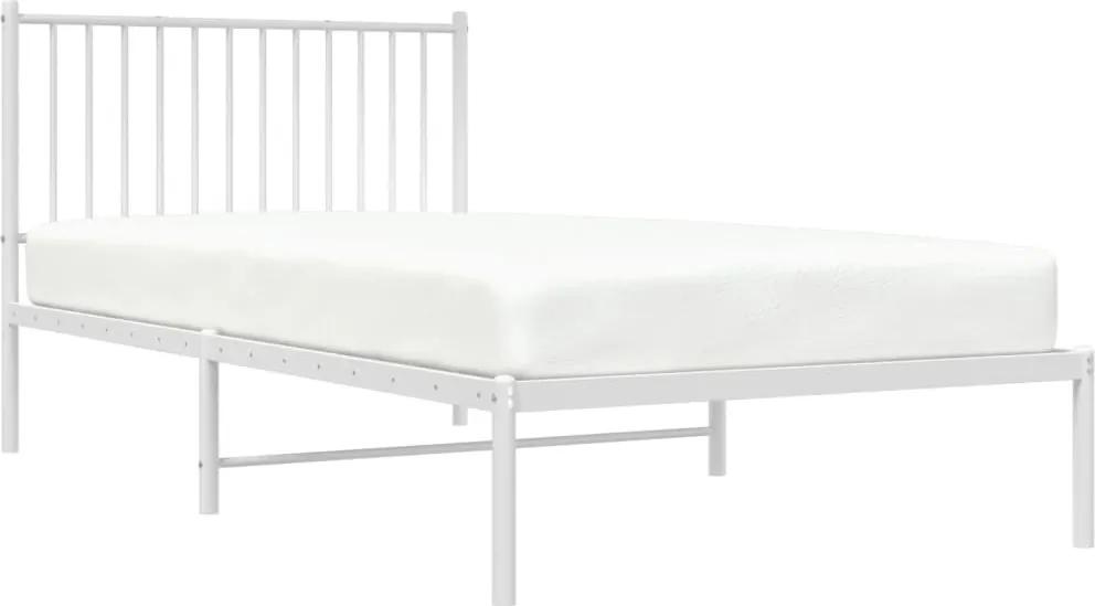 vidaXL Kovový rám postele s čelem 100 x 200 cm [350926] Barva: Černá