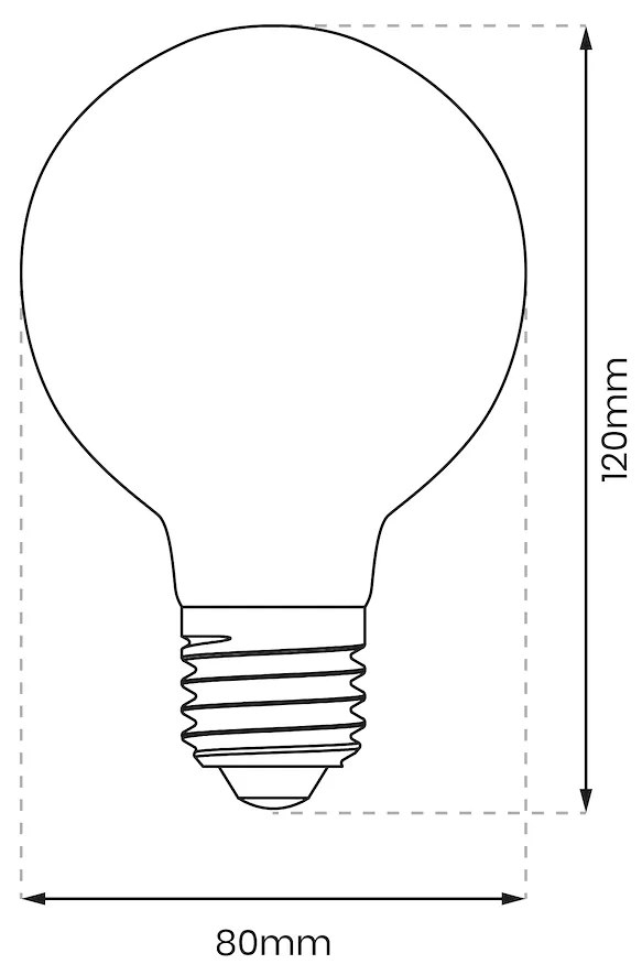 Dekorační LED žárovka E27 teplá 2700k 6w 700 lm jantarová