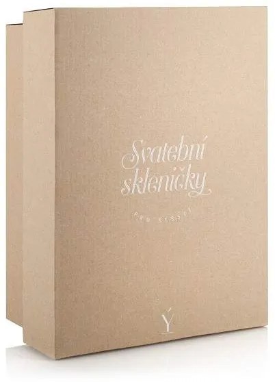 Svatební skleničky na sekt Porcelain 2 ks