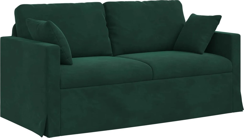 Set pohovek 2 ks Tmavě zelená samet 3407553