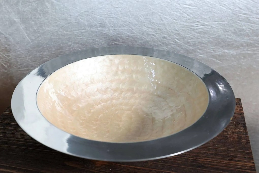 Krémově stříbrná mísa Cappucino 35cm