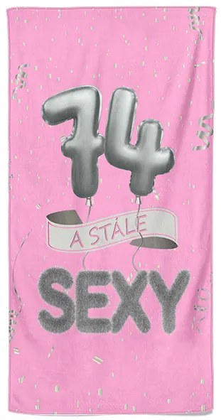 Osuška Stále sexy – růžová (věk: 74, Velikost osušky: 100x170cm)