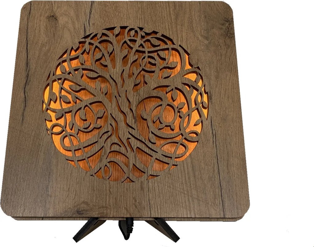 Li-Go "Strom života" lampa 31x31 cm provedení povrchu: dub světlý