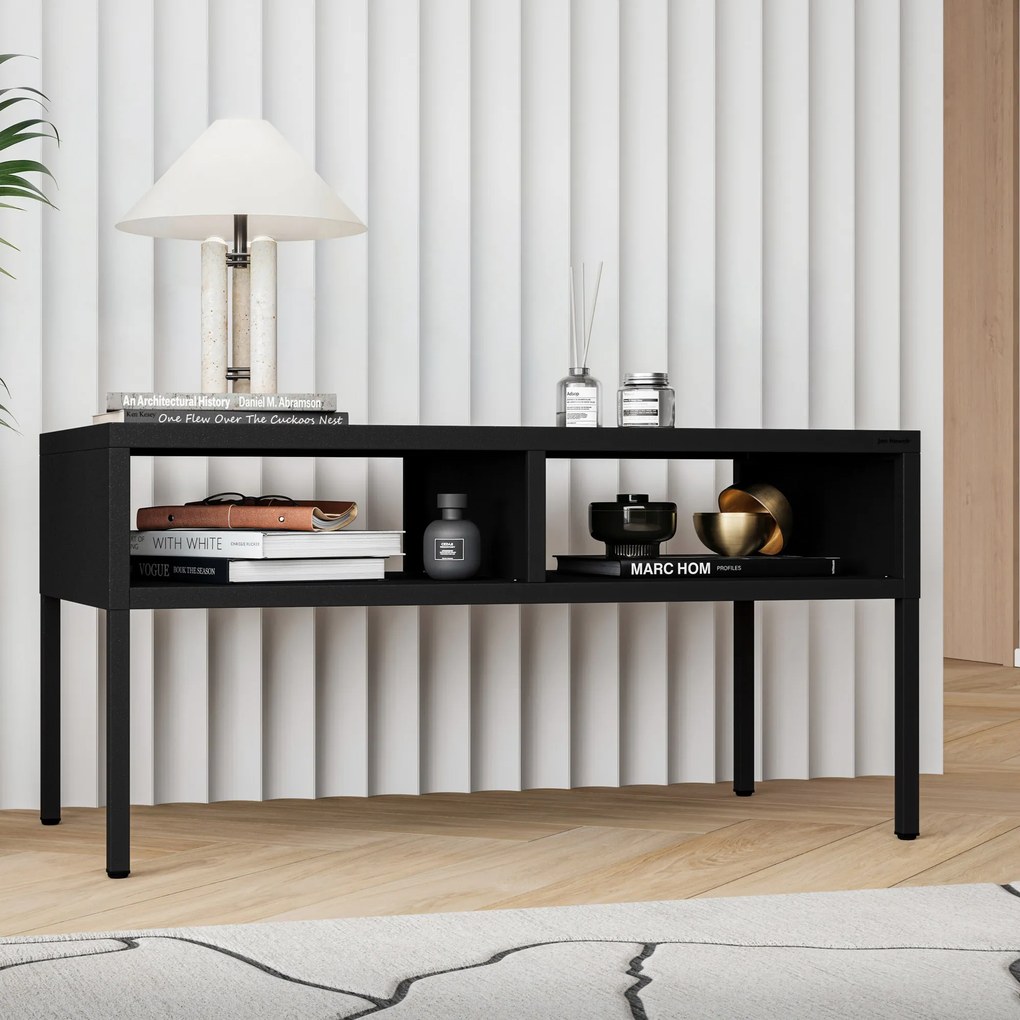 Konferenční stolek černý kovový obdélníkový, 900x450x450 mm: MATTEO