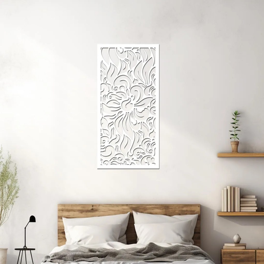 dřevo života Dřevěný dekorační panel Anthurion Zvolte rozměr (cm): 30x60, Zvolte barvu dekoru: Černá