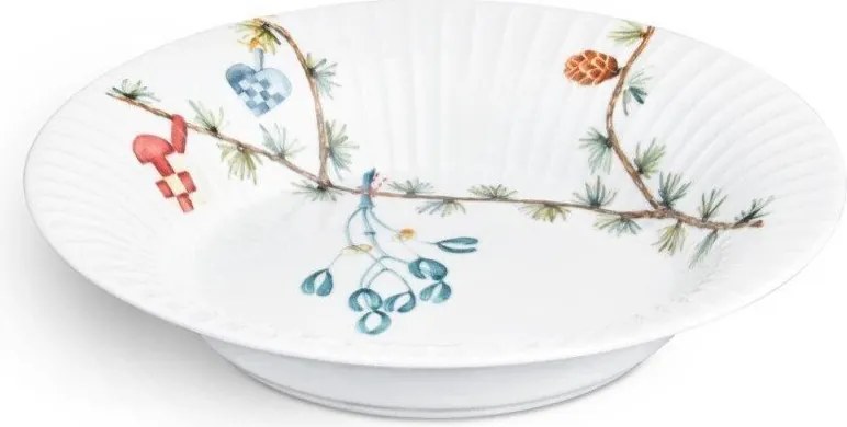 Bílý hluboký porcelánový talíř s vánočním motivem ø 21 cm Hammershøi Christmas – Kähler Design
