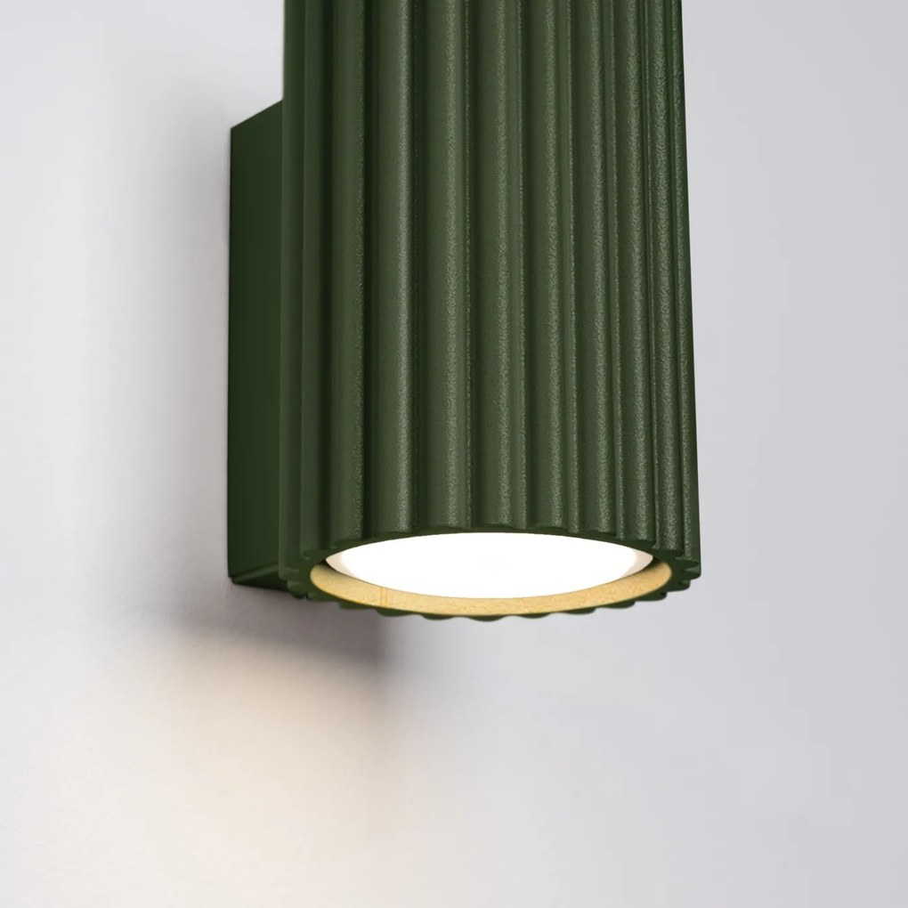Sollux Lighting Nástěnné svítidlo KARBON 10 olivově zelené