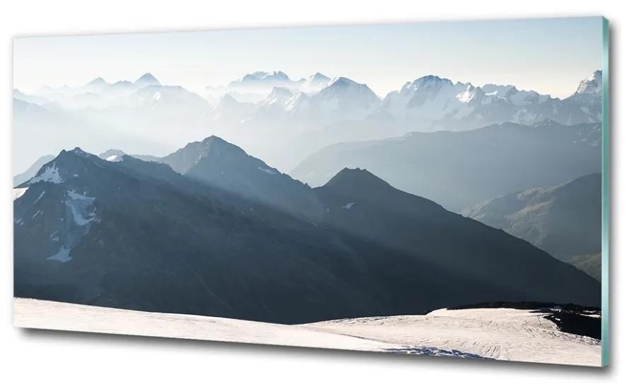 Wallmuralia Fotoobraz na skle Horské vrcholy 100x50