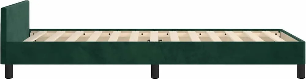 Rám postele bez matrace tmavě zelená 90 x 190 cm samet 3125608