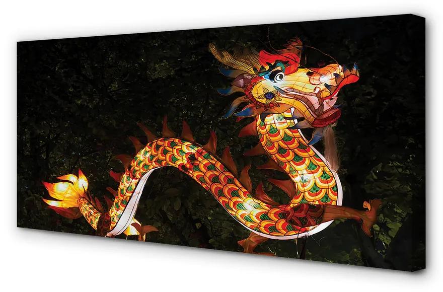 Obrazy na plátně Japonský drak osvětlené 100x50 cm