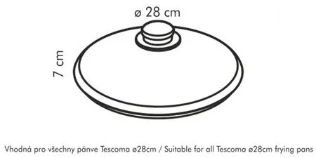 Tescoma Skleněná poklice UNICOVER pr. 28 cm