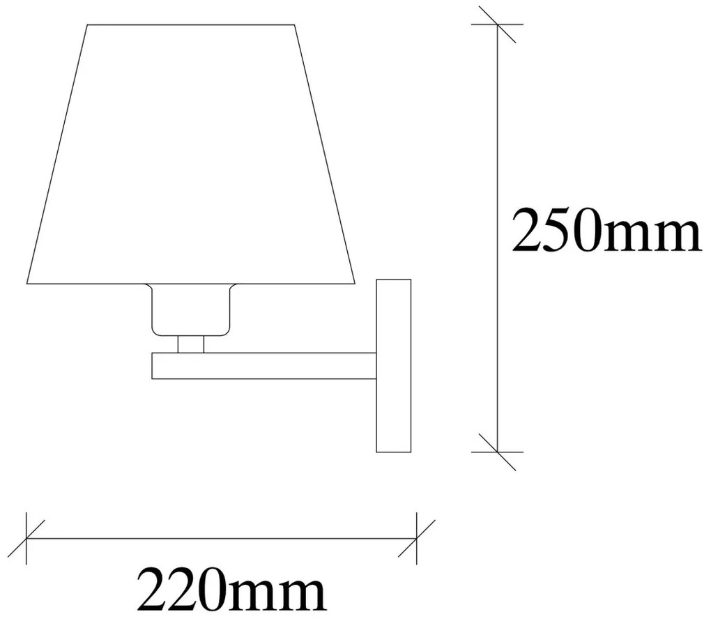 Nástěnná lampa Profil III bílá/černá