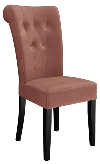 Čalouněná jídelní židle ST65 + klepadlo, Klepadlo: chrom, Barva křesla: černá, Potah: Magic Velvet 2216