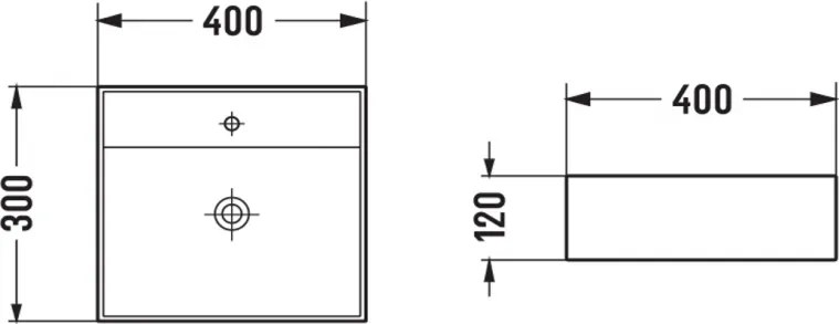 Mexen Mini, umyvadlo na desku 40x30x12 cm, světle šedá matná, 21094061