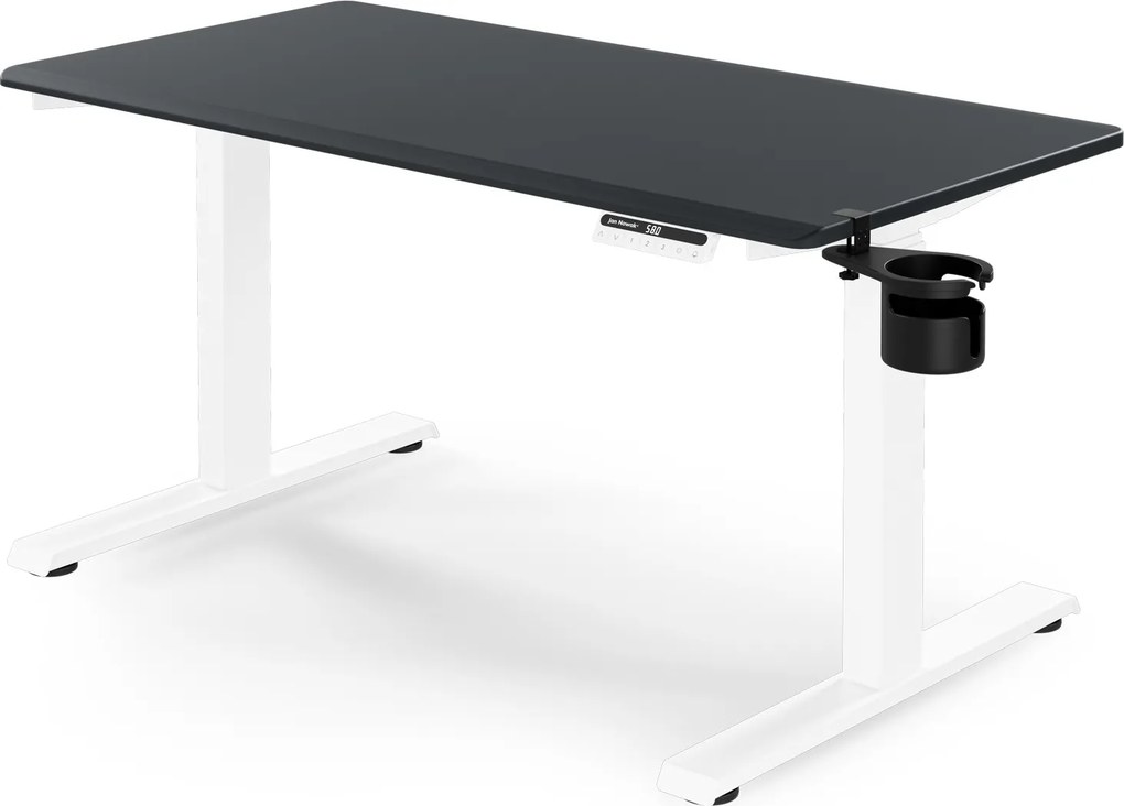 Elektrický stůl s nastavitelnou výškou ergonomický bílo-antracitový,1200x600 mm: ARIA