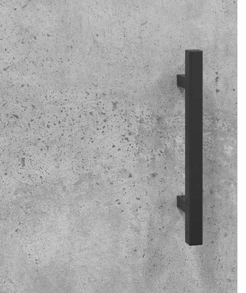 Skříň highboard betonově šedá 69,5x34x180 cm kompozitní dřevo,  3198173