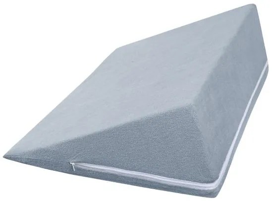 Bellatex POVLAK na klínový podhlavník 80x50x20 cm (povlak na zip) Froté, modrošedá