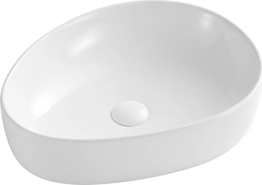 Mereo, Mereo Umyvadlo na desku bez přepadu, Doren, 520x400x130 mm, slza, keramické, MER-UC524013